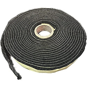 Total Control Black High Temp BBQ Smoker Gasket, Self-Stick (1/2" X 3/32" X 15 Feet)