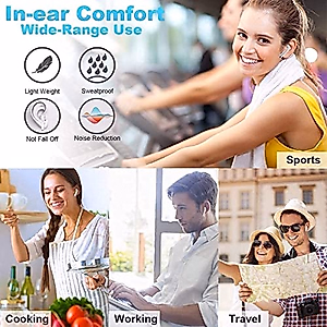 Wireless Earbuds, Bluetooth 5.0 Earbud Earphones Wireless Bluetooth with Charging case, Ear Bud & in-Ear Headphones IPX6 Waterproof, Wireless Ear Buds with Mic Auto Pairing for iPhone/Samsung/Android