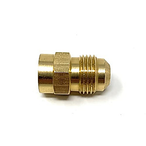 Soft Nose POL Propane Gas Tank Adapter Plug with FULL Flow x 1/4 inch Male NPT fitting includes adapter for 3/8 inch Male Flare [910-514] w/O-ring for Brass Nipple to Open Safety Valve