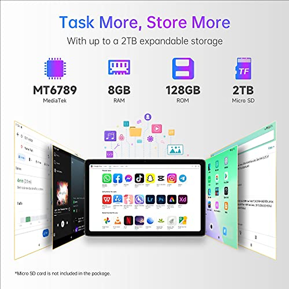 ALLDOCUBE 2K Tablet Android 12 iPlay 50 Pro 10.4'' Tablet, 8GB+128GB Storage, 4G LTE& 2.4/5GHz WiFi, Octa-Core CPU, 5MP+8MP Camera, 2000x1200 Screen Resolution, BT5.2, GPS (2TB Expand)