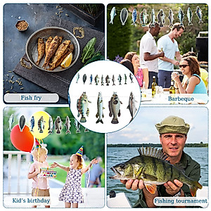 Qeeenar 5 Pcs Gone Fishing Party Supplies Gone Fishing String Hanging Banner Fish Party Decorations Fishing Birthday Decorations Paper for Fisherman's Party Retirement Summer Supplies (Simple Style)