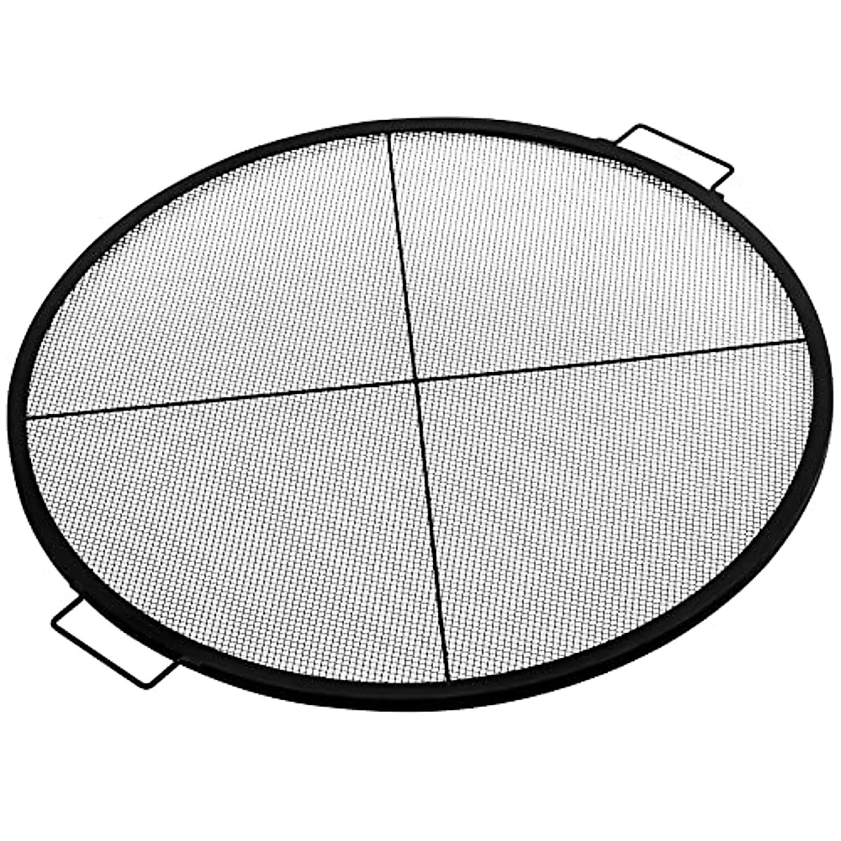 VEVOR Round Fire Pit Grate, 31" Diameter Fire Pit Grill Grate, X-Marks Round Grill Grate, Black Steel Fire Grate, Fire Pit Cooking Grate with Handles, Fire Grill Grate for Outdoor Fire Pit, Campfire