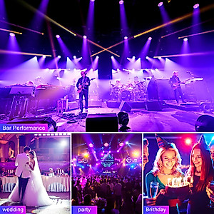 BETOPPER DJ Par Lights, 54 LEDs Upgrade Stage Lights, DMX Controlled Sound Activated Auto Play Uplights for Party Wash Lighting (2 Packs)