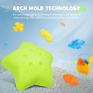 TOY Life Beach Toys for Kids 3-10 - Kids Sand Toys Sandbox Toys with 2 Sand Castle Buckets, Shovels, Rake, Sifter, Animal Dinosaur Sand Castle Molds, Sandcastle Building Kit, Sand Castle Toys for Beah