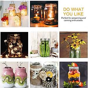 Accguan 12oz / 350ml Mason Jars with Airtight Lids, Glass Jar With Regular Lids, Clear Glass Jar Ideal for Jam,Honey,Wedding Favors,Shower Favors, Set of 20