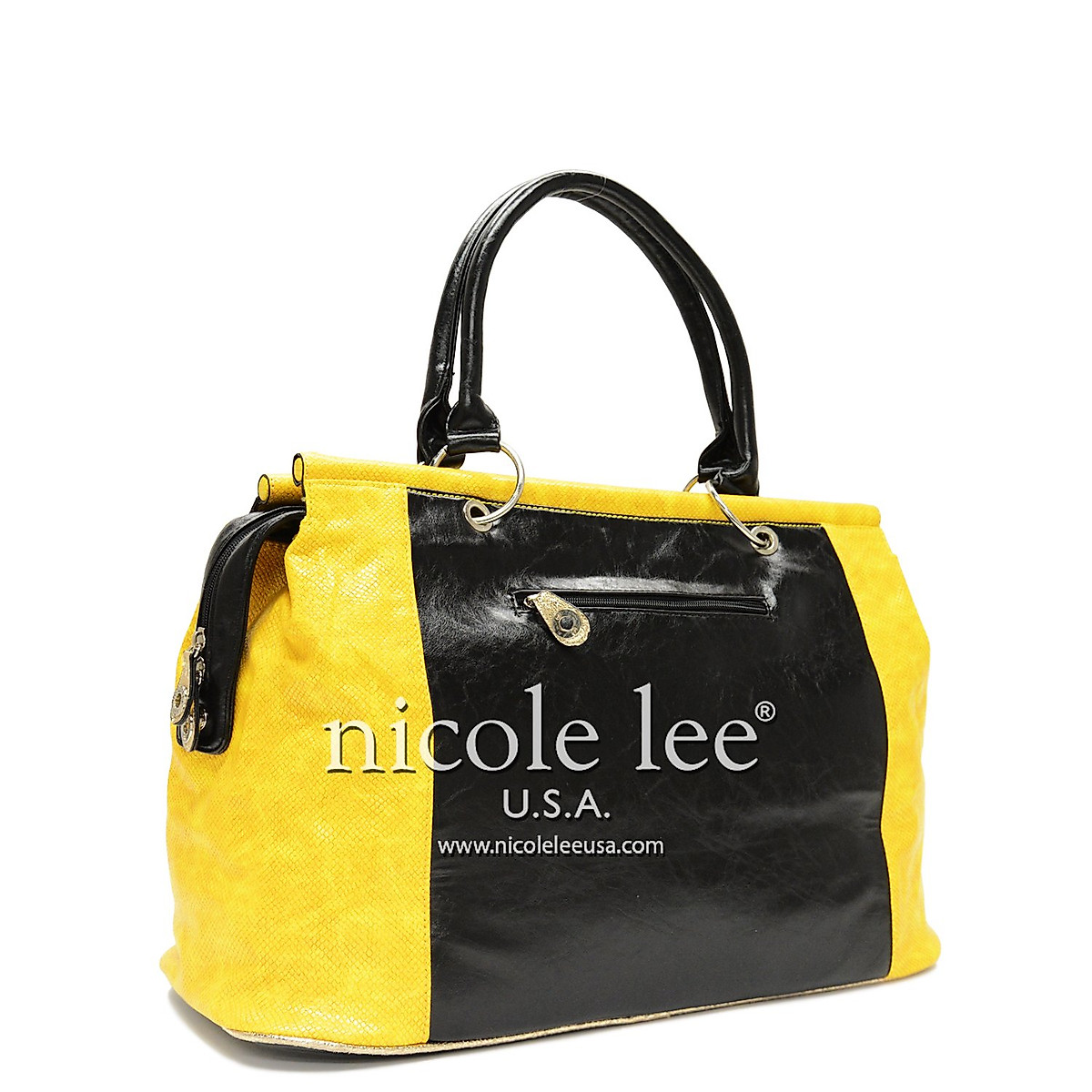 Nicole Lee Cate Metallic Garden Overnight Boston Bag, Brown, One Size