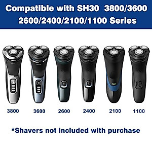 Replacement Heads For Norelco 3000 Replacement Blades Compatible With Philips Norelco Shaver 2500 S1311/82 & 3500 S3212/82 Heads.