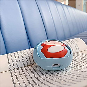 Ultra Thick Soft Silicone Goldfish Case with Bag Hook Clip for Apple Airpods Pro 2019 Generation Wireless Earbuds 3D Cartoon Anime Character Kawaii Fun Cool Lovely Women Girls Daughter