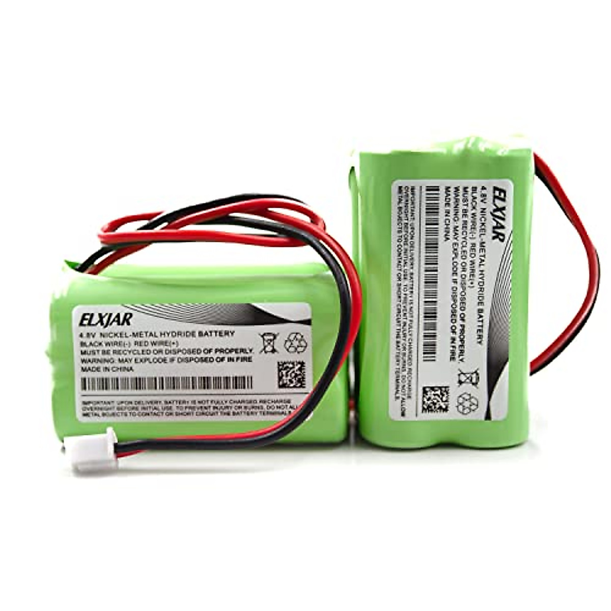 YUTSUJO (2-Pack) 4.8V AA1800mAh NI-MH Battery Pack Replacement for OSI OSA126 OSA-126 Exit Sign Emergency Light and Solar Light Batteries