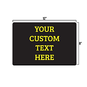 Custom Outdoor Metal Personalized Sign | 12-Inch by 8-Inch | Rust Free Aluminum | UV Protected Print | Made in the USA