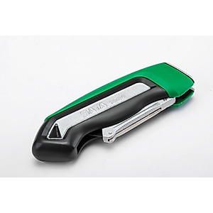 SATA T-Series Folding Utility Knife with Easy-Access Blade Storage in the Body and a Green Dual Material Handle - ST93486