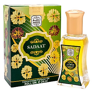 Naseem Sadaat Perfume Oil Rollerball Alcohol Free with composition of Fruity Rose Vanilla Musk Long Lasting Arabian Fragrance Oil for Men & Women 0.81 Fl Oz