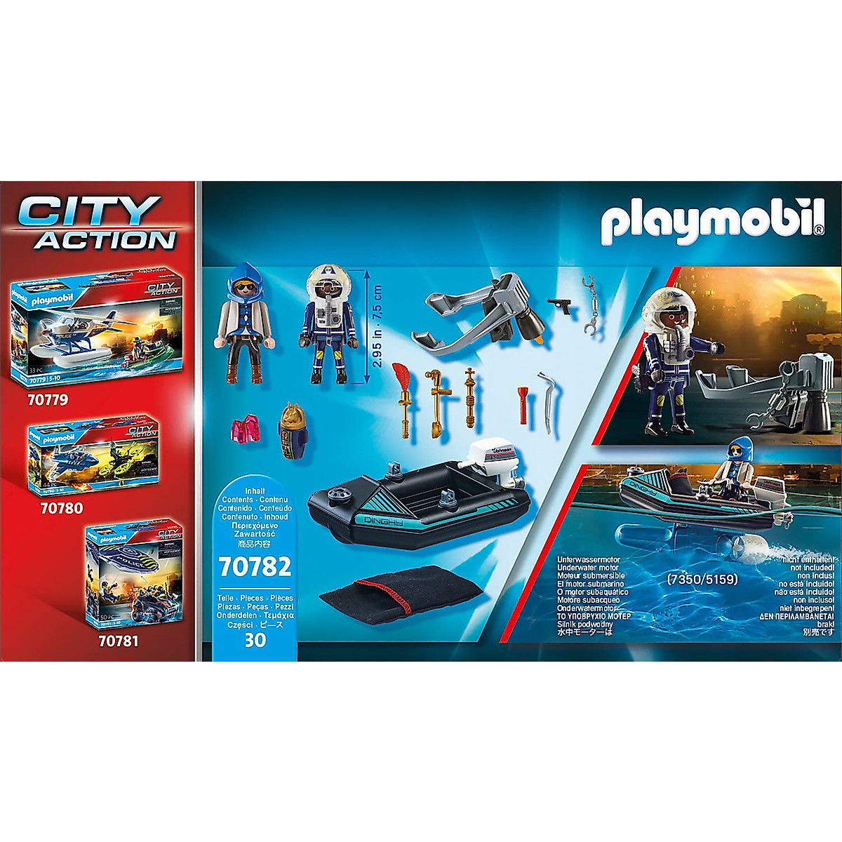 Playmobil Police Jet Pack with Boat