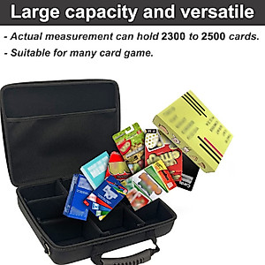 Lumus&Solem Extra Large Game Card Case for 2300-2500+ Cards, Suitable for The Expansion of C.A.H Game Cards and All Other Card Games（Black