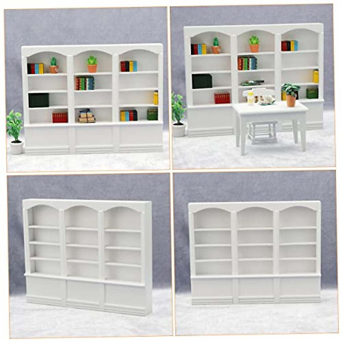 LIFKOME 1pc Mini Furniture Accessories Decked Accessories Book Display Case Mini Bookshelf Wooden Bookcase Locker Display Shelves Locker Miniture House Furniture Mini Furniture Accessory