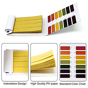 Honbay 10 Pack 800 Pieces PH Test Strips Universal Litmus Indicator Full Range 1-14 pH Testing Paper Universal pH Test Litmus Paper pH Testing Strips for Water Wine Saliva Urine Soil Food Fish Tank