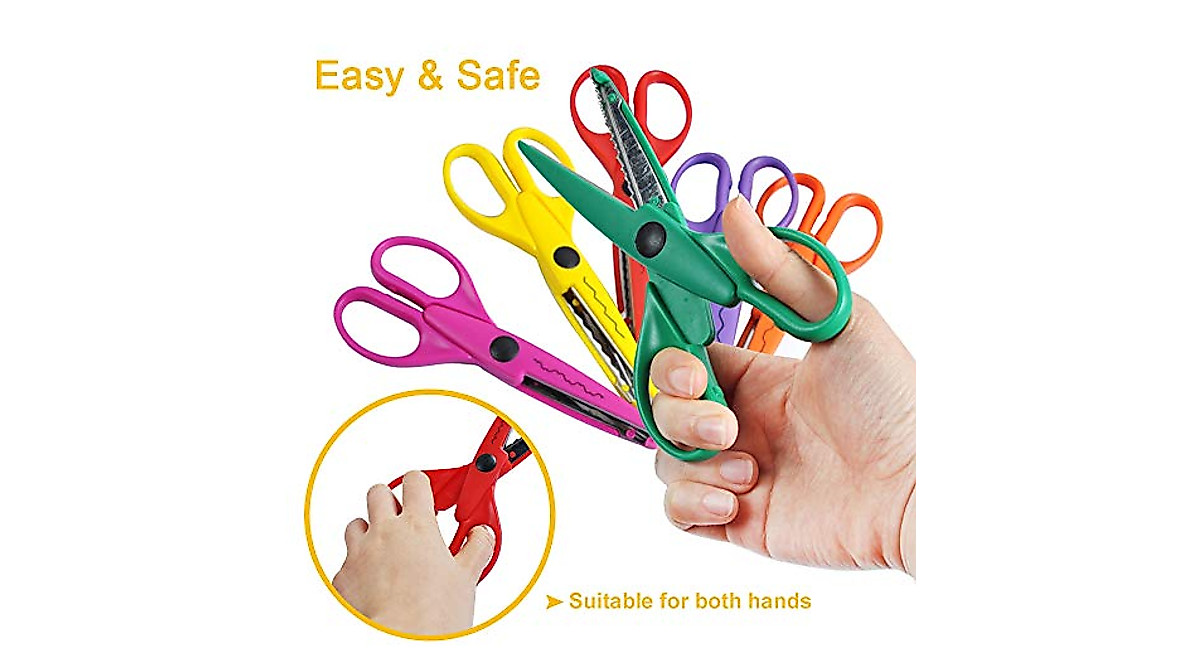 UCEC Decorative Craft Scissors 6-Pack for Creative Projects