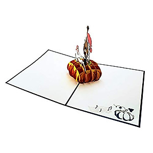 iGifts And Cards Skeleton Couple Singing Pop Up Greeting Card, Day of the Dead, Scary Halloween Fun, Happy Skull Birthday, Spooky Valentine's Day Card, Large Pumpkin, Awesome Unique Bday Celebration