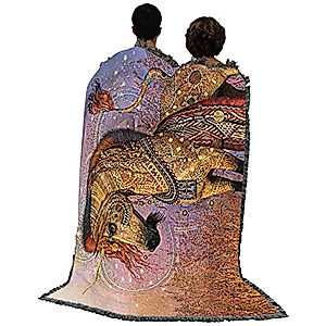 Pure Country Weavers Seretse Blanket by Laurie Prindle - Fantasy Unicorn Gift Tapestry Throw Woven from Cotton - Made in The USA (72x54)