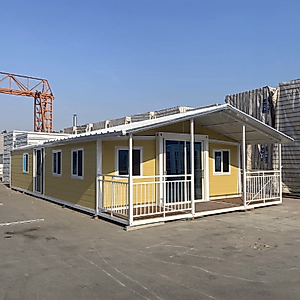 Factory Direct Supply 20Ft Expandable Container Houses Prefab Living Villa Folding Portable Mobile Houses to Live in Customizable 1 2 3 4 bedrooms, Equipped with Kitchen and Bathroom Tiny Homes 40ft