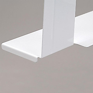 LIHIT LAB Magnetic Book End (Shelf Divider), 3" x 9.4" x 6.5", White, (A7350-0)