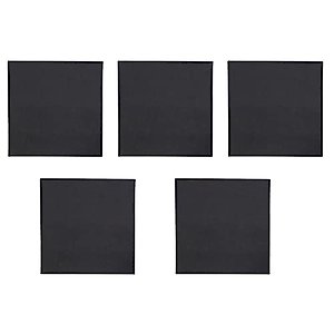 balacoo 5Pcs Fish Tank Pad Aqurium Mat Non- Skid Waterproof Aquarium Placement Mat for Home Desktop Tabletop Black