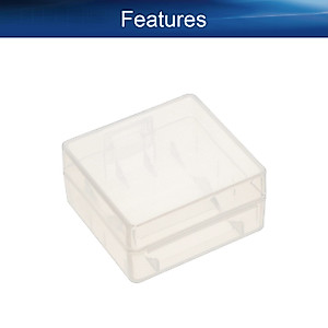 Heyiarbeit Battery Storage Case Holder Box for 2 18350 Batteries, Clear Color (5 Pack)