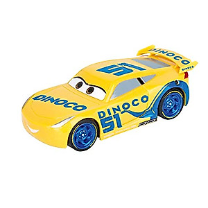 Carrera First Disney/Pixar Cars 3 - Slot Car Race Track - Includes 2 cars: Lightning McQueen and Dinoco Cruz - Battery-Powered Beginner Racing Set for Kids Ages 3 Years and Up