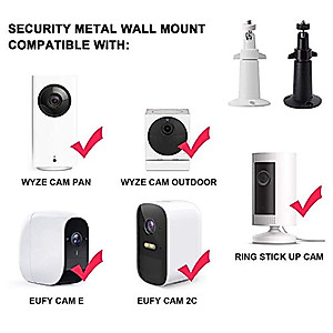 (4 Pack, Metal), BFYTN Security Camera Metal Wall/Ceiling Mount, Adjustable Indoor/Outdoor Mount Compatible with Arlo, Arlo Pro 2 3, Arlo Ultra Others -Replacement Mount for Ring Stick Up Cam Battery