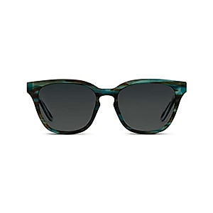 Peepers by PeeperSpecs Women's Pisa Cat Eye Polarized, No Correction Sunglasses, Teal Horn, 54 + 0