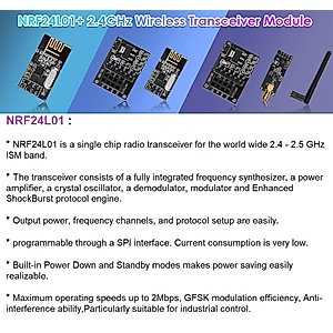 Aideepen 10PCS NRF24L01+ 2.4GHz WL Transceiver Module R-F Transceiver Module