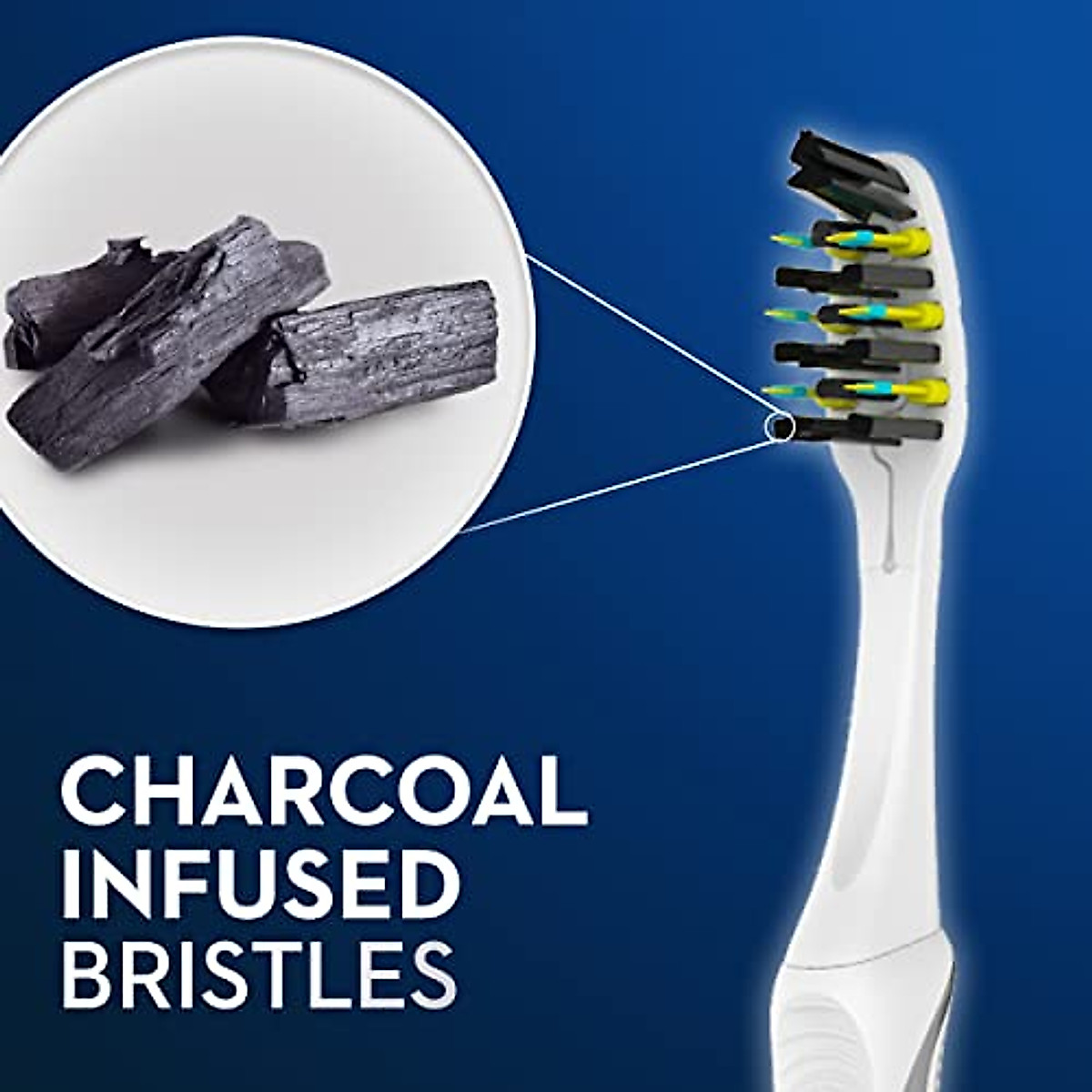 Oral-B Pulsar Battery Toothbrush with Charcoal Infused Bristles, Soft, 2 Count