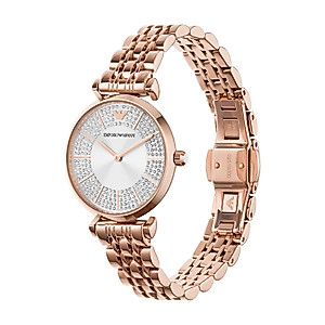 Emporio Armani Women's Two-Hand Rose Gold-Tone Stainless Steel Watch (Model: AR11446)