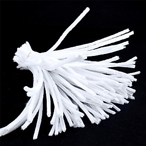 HAO SHENG YI Pipe Cleaners 300 PCS Craft Chenille Stems for DIY Art Creative Crafts Decorations(White)