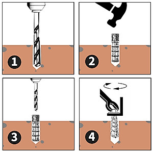 lag Shields Anchors Lag Shields, Short, 1/4inch X 1 inch, Zinc Alloy, 34-Pack (34)