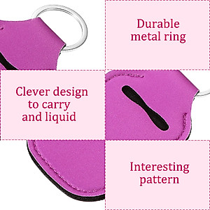 40 Pieces Travel Bottle Keychain Holders Includes 10 Lipstick Holder 10 Keychain Wristlet Lanyards 10 Lipstick Holder Keychain 10 Plastic Empty Bottles for Women Travelling, Large Size