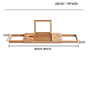 GANFANREN Extendable Bathtub Tray Shelf Bath Tub Tray Spa Bathtub Book Wine Tablet Holder Bathtub Bathroom Accessories