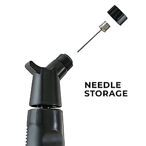 AGORA 7.5" Compact Double-Action Handheld Ball Pump with Needle - Push & Pull Inflating System - Great for Basketballs, Footballs, Volleyballs, and Soccer Balls
