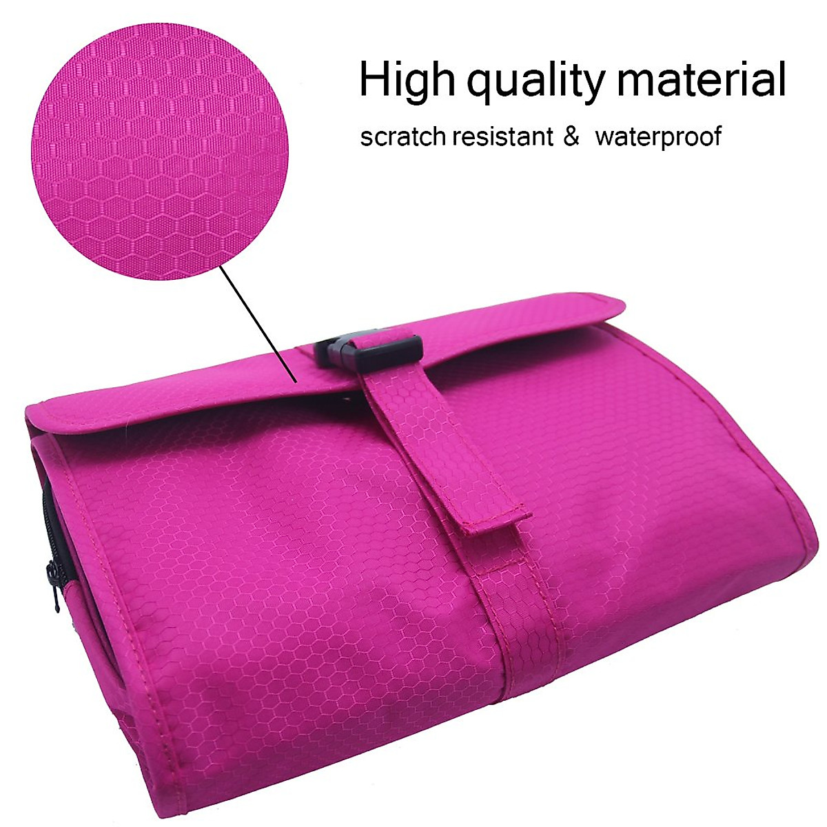 Relavel Travel Hanging Toiletry Bag for Women Men Large Capacity Makeup Bag Waterproof Cosmetic Storage Organizer Case for Bathroom Shower Small