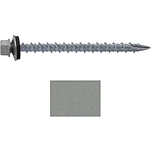 #10 Metal ROOFING SCREWS: (250) Screws x 2-1/2" Galvanized Hex Head Sheet Metal Roof Screw. Self starting metal to wood siding screws. EPDM washer. No Paint
