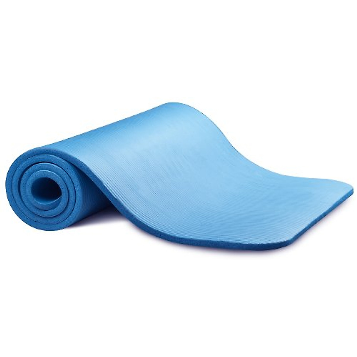 Signature Fitness All Purpose 1/2-Inch Extra Thick High Density Anti-Tear Exercise Yoga Mat with Carrying Strap, Blue