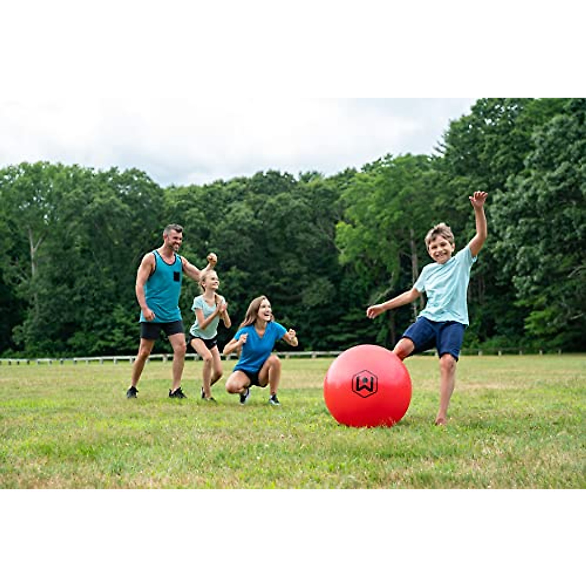 Wicked Big Sports Little Kids Kickball-Supersized Kickball Outdoor Sport Tailgate Backyard Beach Game Fun for All, Original Version, red