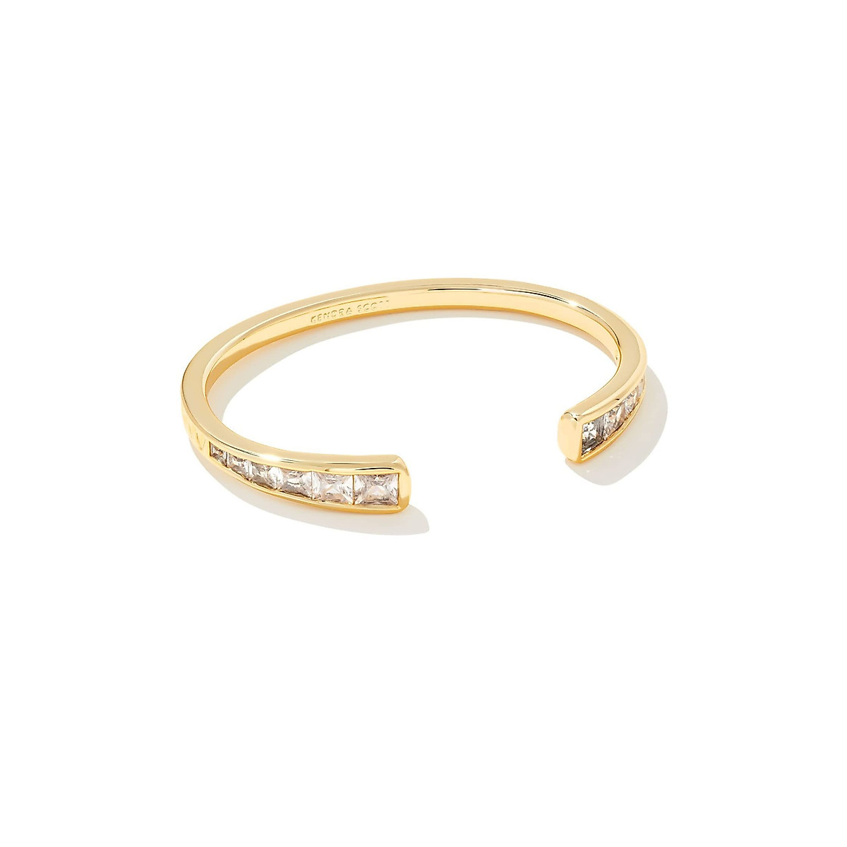 Kendra Scott Parker Cuff Bracelet Gold White Crystal One Size
