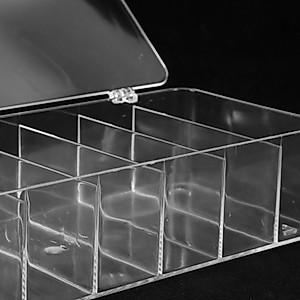 UPKOCH Tea Bags Tea Bag Holder Organizer Clear Acrylic Sugar Packets Storage Bin Box Coffee Bags Containers for Coffee Station Kitchen Cabinet Counter Top Pantry