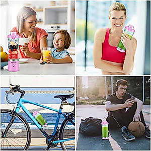 ZYLTHORN Portable Blender,Personal Size Blender for Shakes and Smoothies with 6 Blades,20 Oz Mini fresh juicer Blender Cup USB rechargeable with Travel Lid for Home,Office & Gym (Purple)