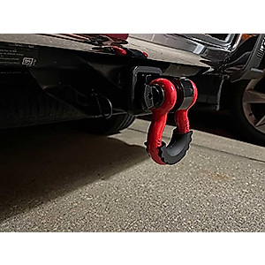 Shackle Hitch Receiver 2 inch - 35,000 Lbs Break Strength - Recovery Hitch Shackle Tow Point Bracket Heavy Duty Solid 3/4'' D Ring Hitch Towing Accessories Compatible with Trucks Jeeps and ATV Hitch