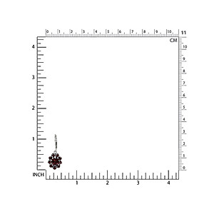 Silvershake 2.72ct. Natural Garnet 925 Sterling Silver Flower Cluster Leverback Dangle Earrings