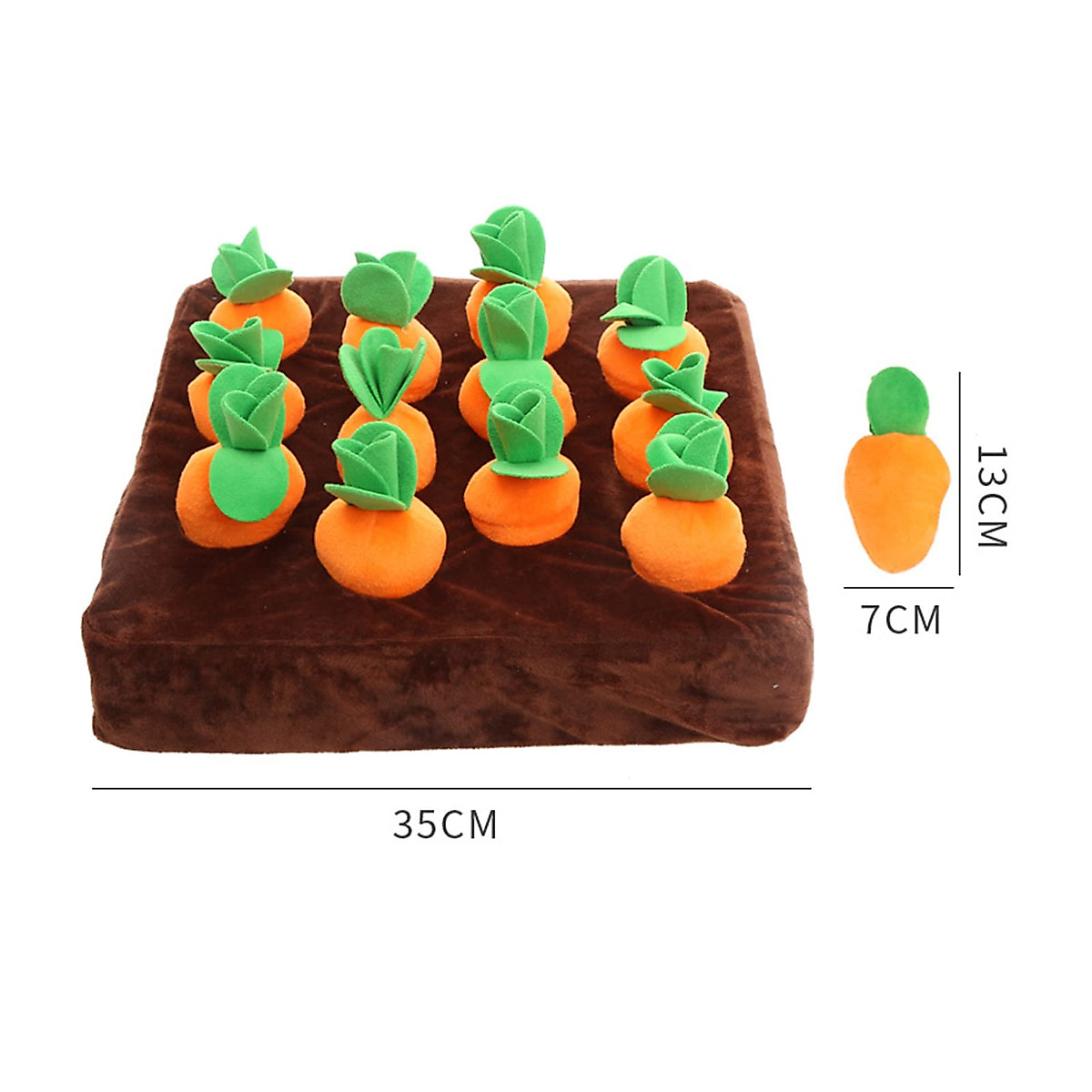 BYNNIX Pet Plush Toy Dog Chewing Toy Stuffed Carrot Aggressive Chewers Eat Training Toy Interactive Children Plush Toy Pet Plush Toy Pet Plush Toy Dog Pet Plush Toy for Kids Pet Plush Toy for Dogs