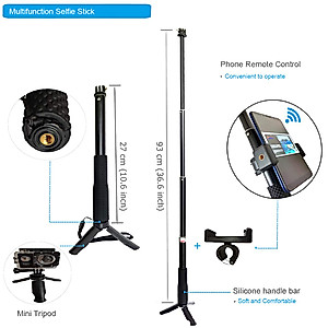 Husiway Action Camera Accessories Kit for Gopro Hero 8 Black Waterproof Housing Silicone Case Glass Screen Protector are Compatible with Gopro8 Hero8 62D