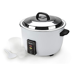 Aroma Housewares 60-Cup (Cooked) (30-Cup UNCOOKED) Commercial Rice Cooker (ARC-1033E) & Housewares 32-Cup (Cooked) (16-Cup UNCOOKED) Pot Style Rice Cooker (ARC-7216NG)